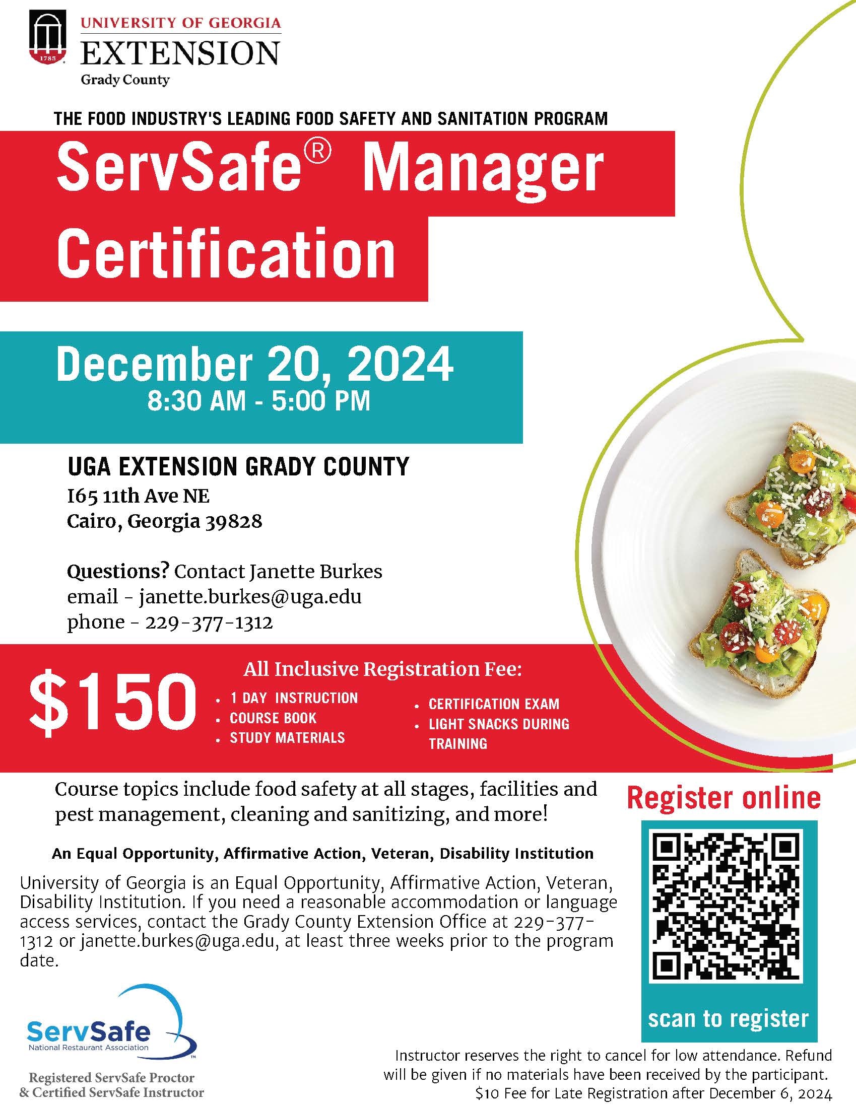ServSafe Manager Certification – Cairo | Grady County Chamber of Commerce