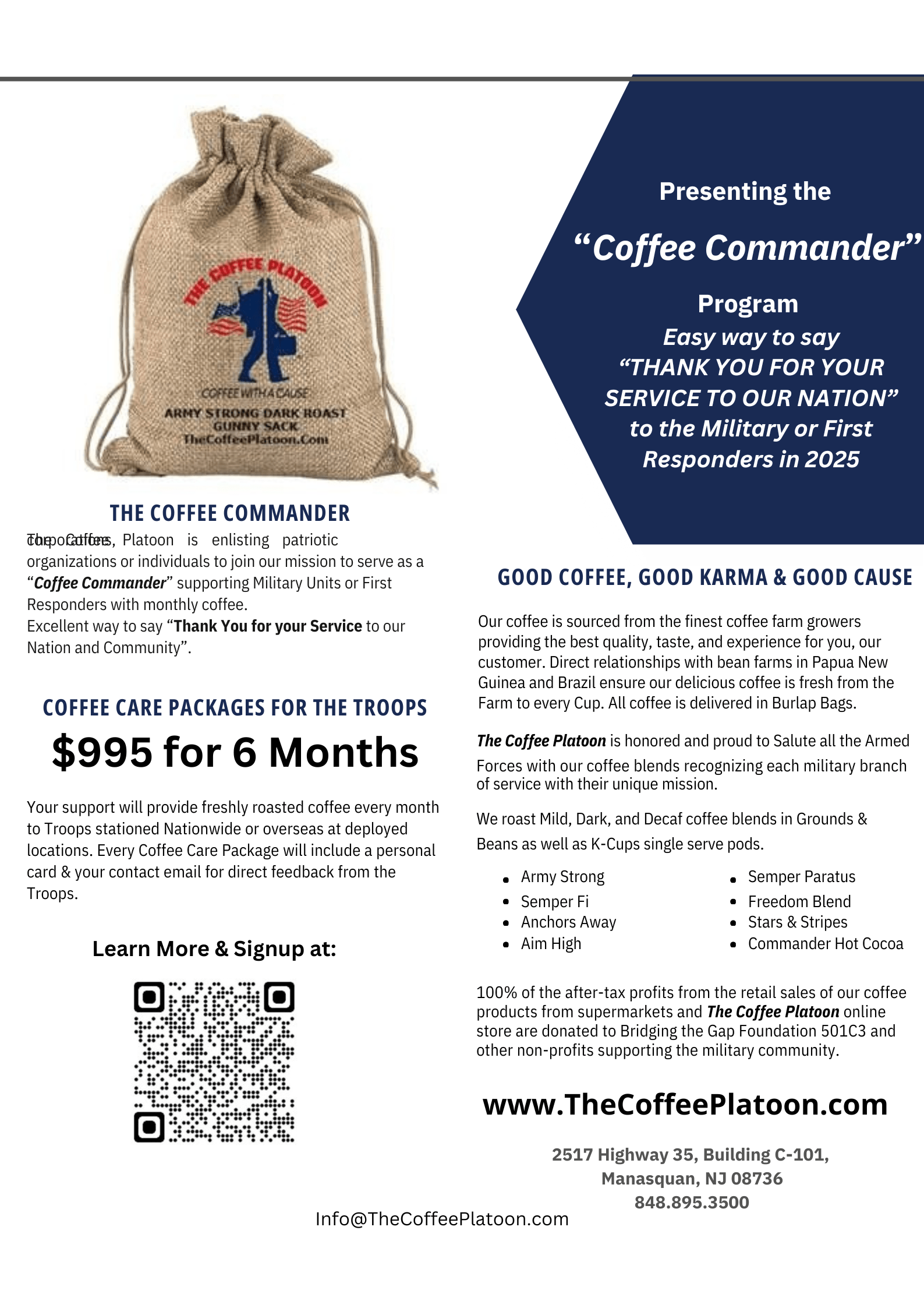 Coffee Commander Program - The Coffee Platoon - Princeton Mercer ...