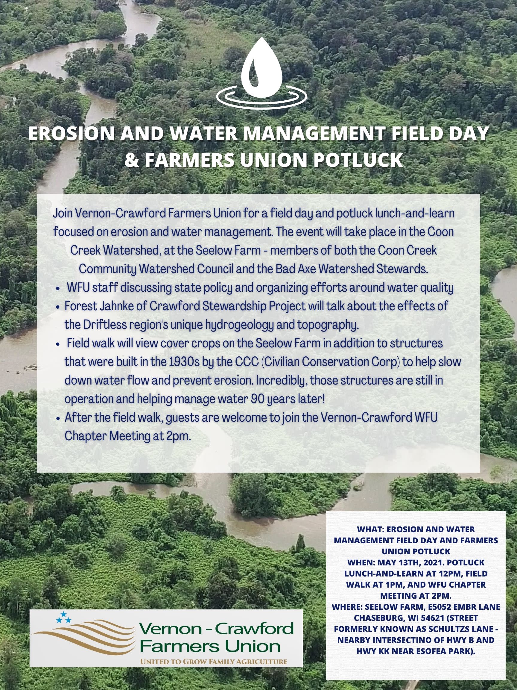 Erosion and Water Management Field Day & Farmers Union Potluck