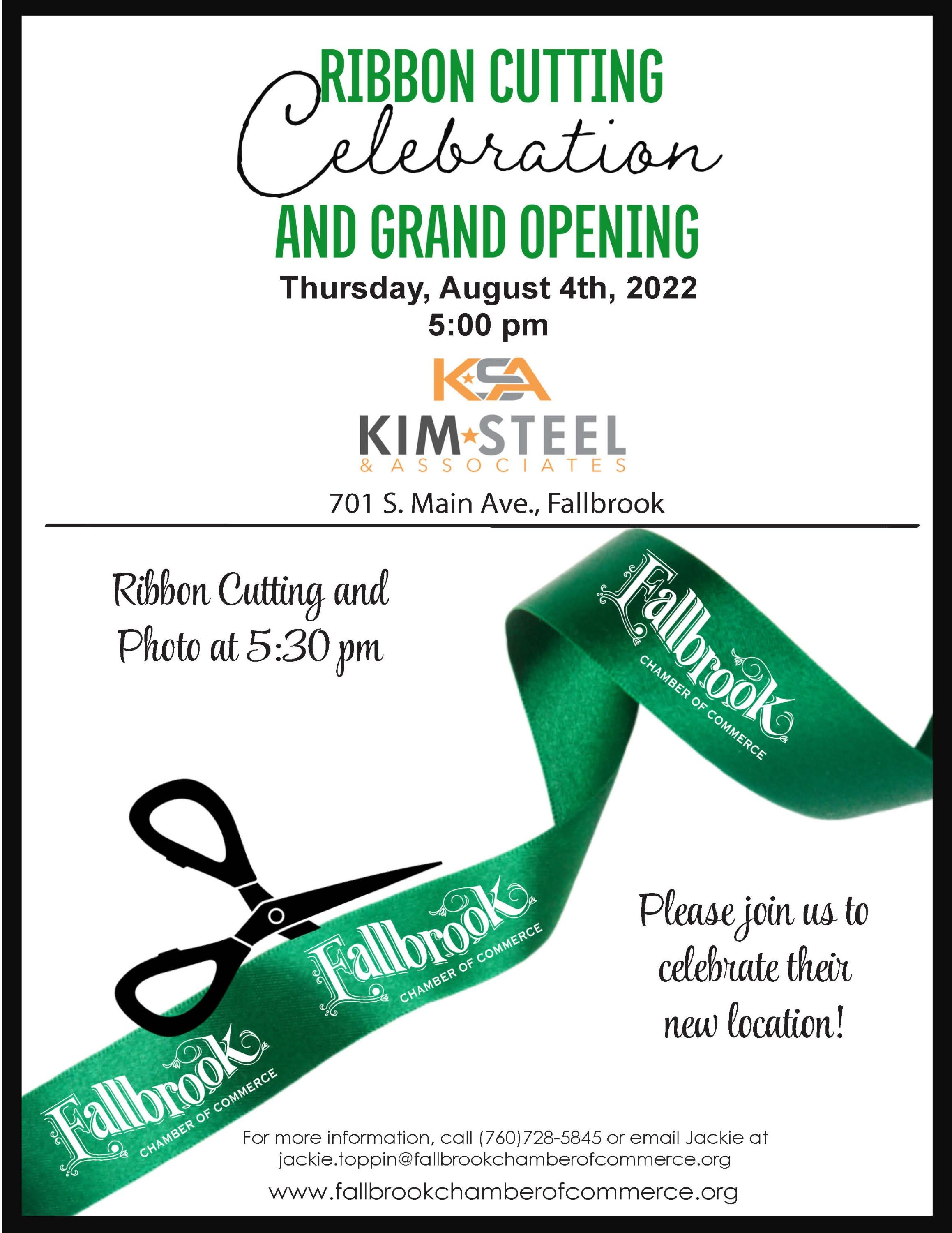 Ribbon Cutting Celebration for KSA - Fallbrook Chamber of Commerce