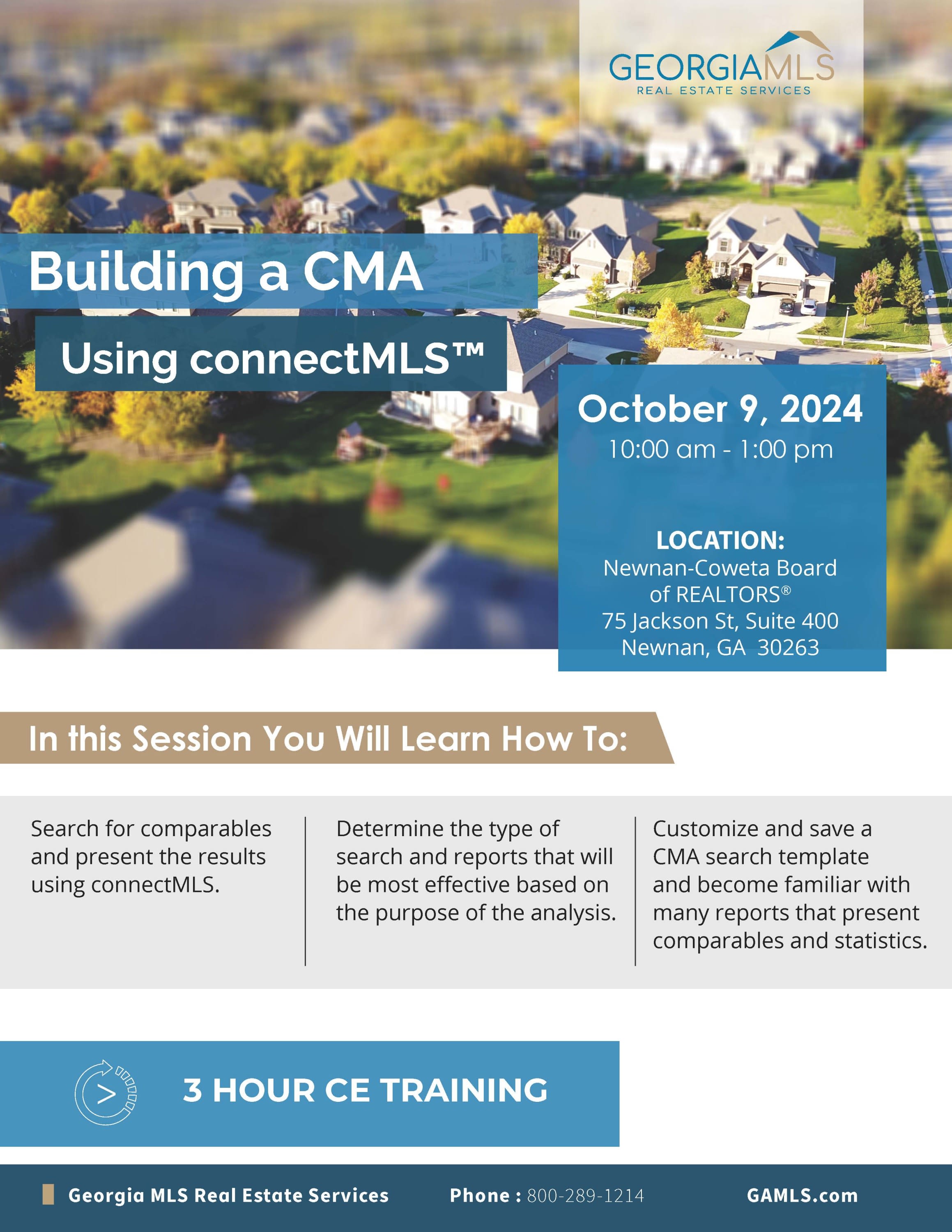 ** Canceled ** Building a CMA Using Connect MLS - Newnan-Coweta Board ...