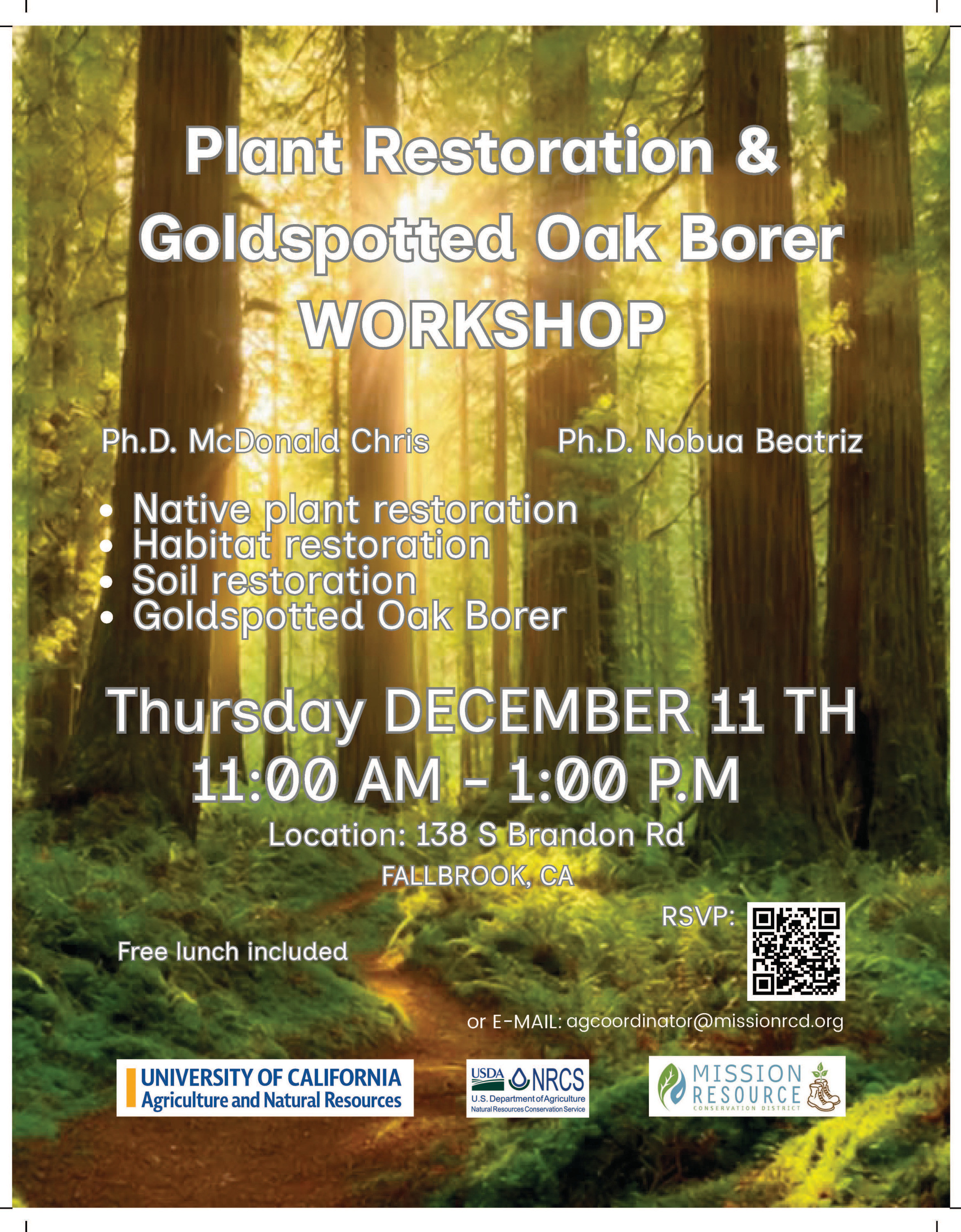 Plant Restoration & Goldspotted Oak Borer Workshop - Fallbrook Chamber ...