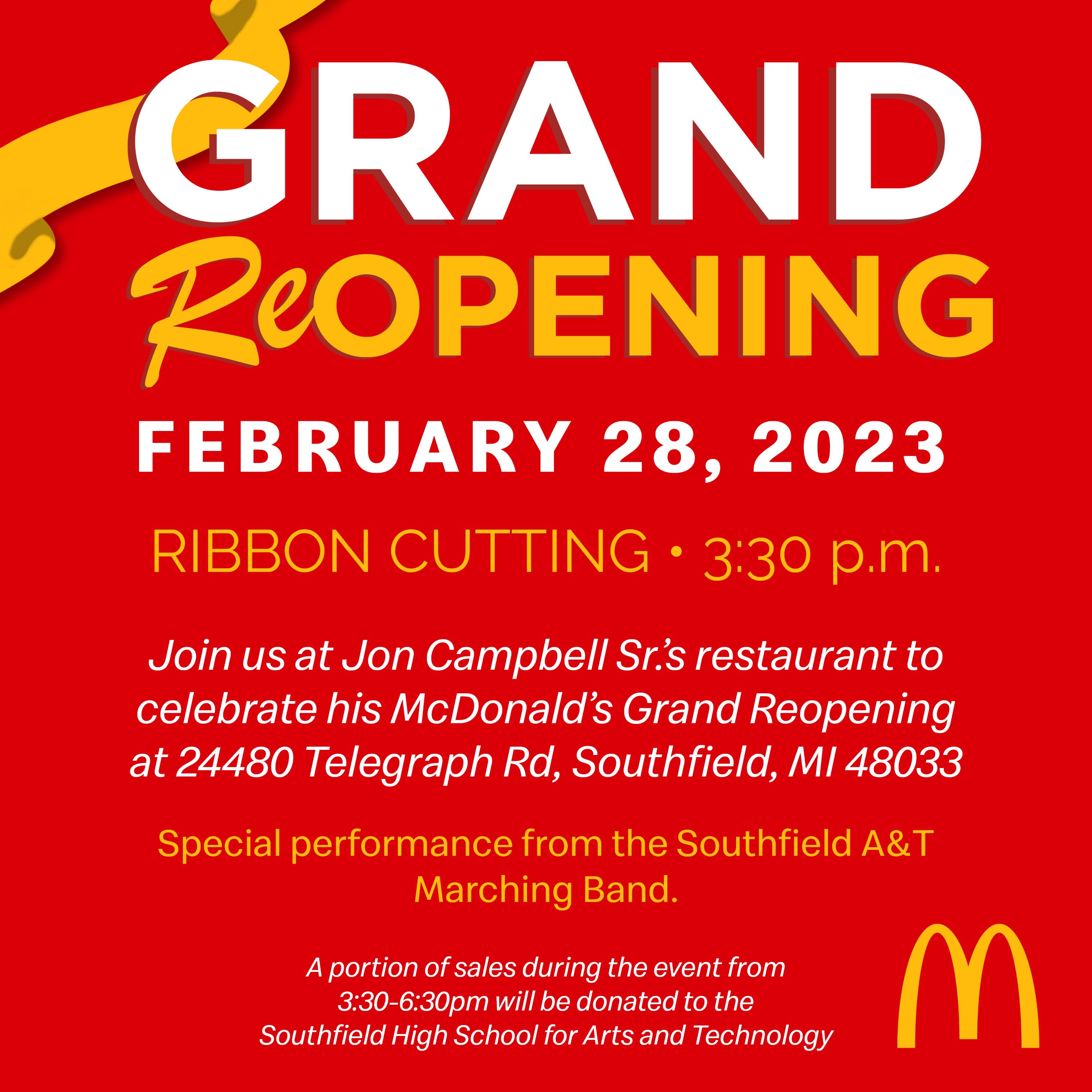 McDonalds Grand Re-Opening Events Page - Southfield Area Chamber of ... McDonalds Grand Re-Opening Events Page - Southfield Area Chamber of ...