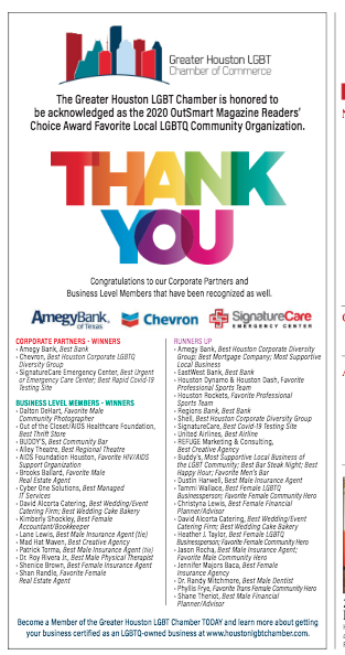 Chamber Recognized As Favorite Local Lgbtq Community Organization Media