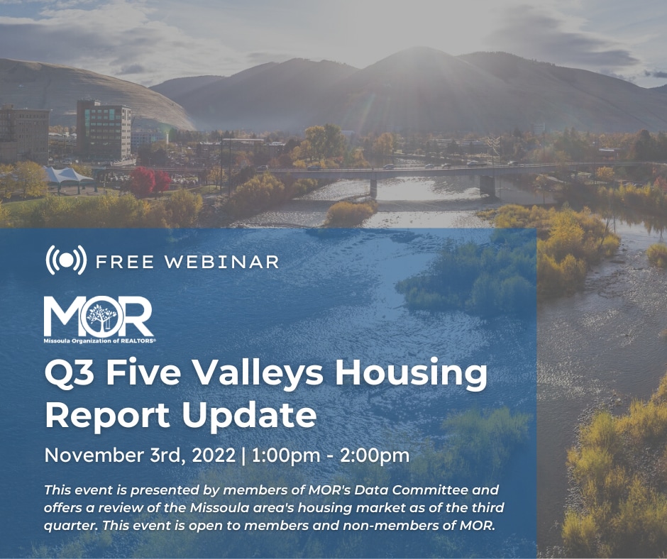 Q3 Five Valleys Housing Report Update Presented by MOR's Data Committee ...