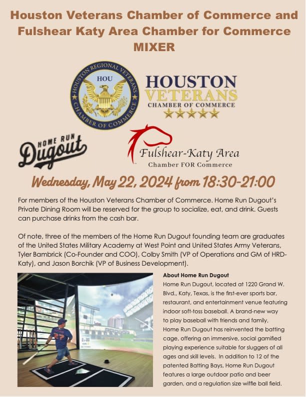 Houston Veterans Chamber of Commerce and the Fulshear Katy Area Chamber ... Houston Veterans Chamber of Commerce and the Fulshear Katy Area Chamber ...