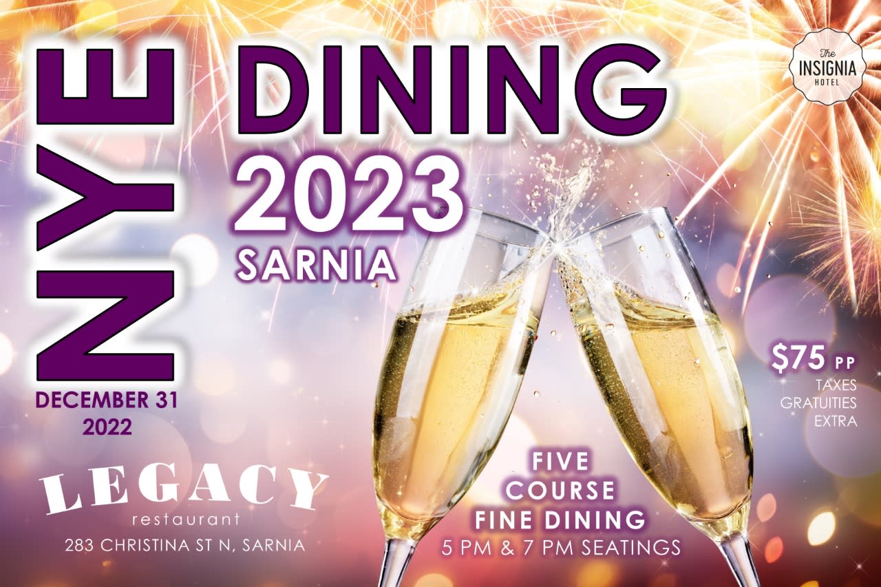 New Years Eve Dining at the Legacy Restaurant Directory - Sarnia ...