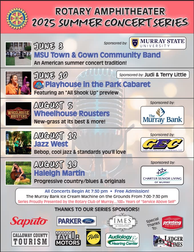 Rotary Amphitheater 2025 Summer Concert Series : Playhouse in the Park ...
