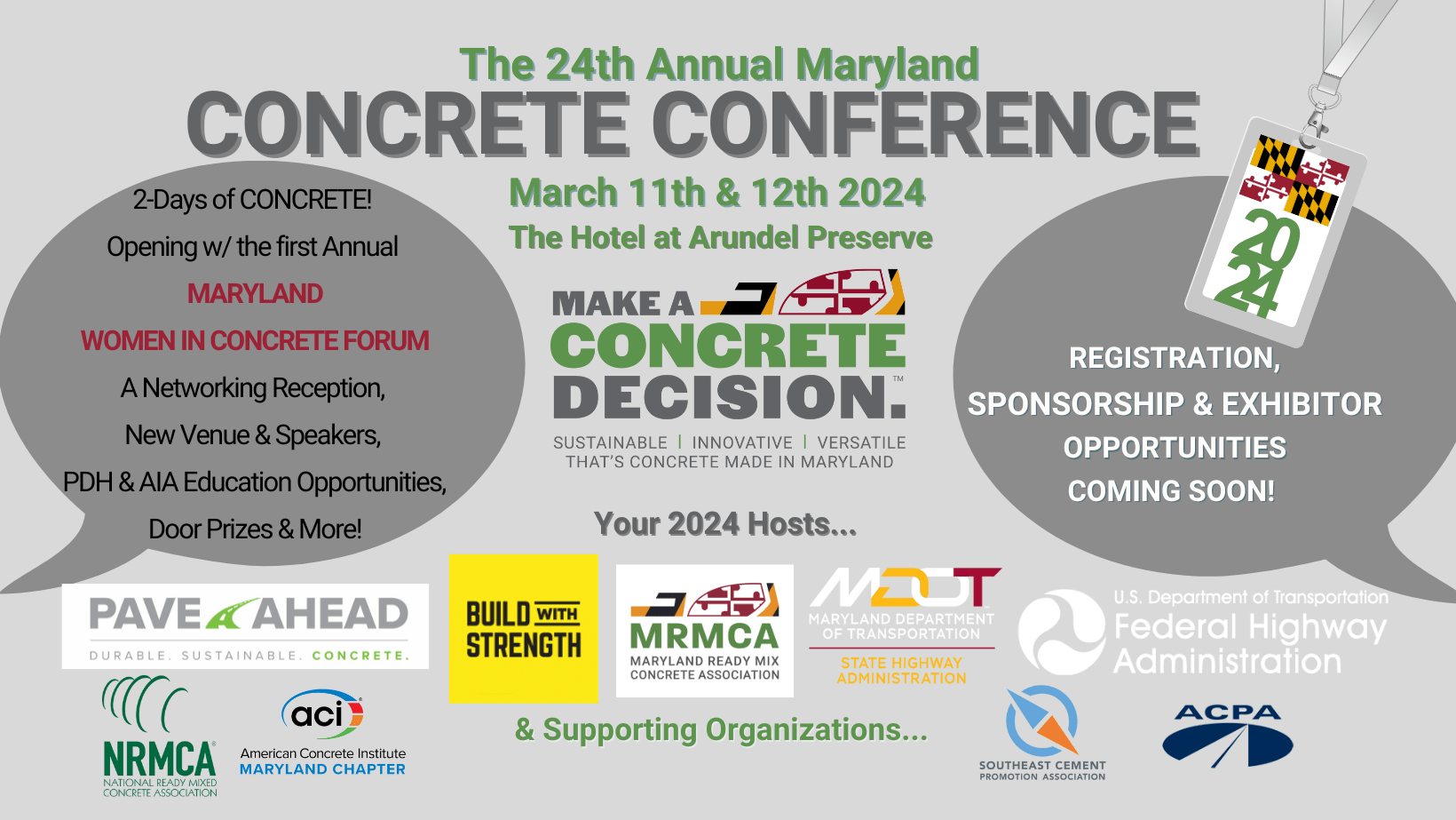 24th ANNUAL MARYLAND CONCRETE CONFERENCE & MARYLAND WOMEN IN CONCRETE ...