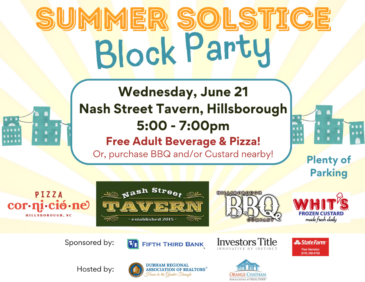 Summer Solstice Block Party - Orange Chatham Association of REALTORS®
