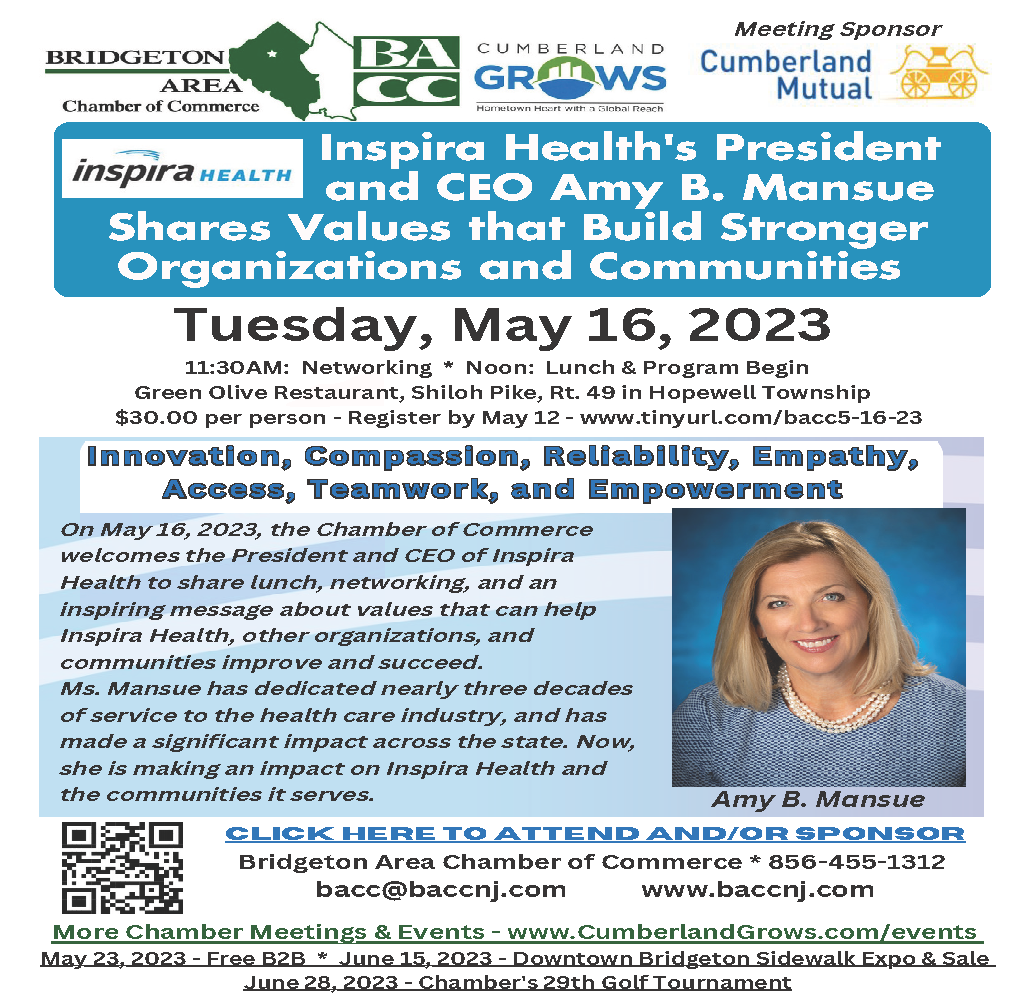 Amy Mansue, Inspira Health's CEO Speaks about Values that Lead to ...