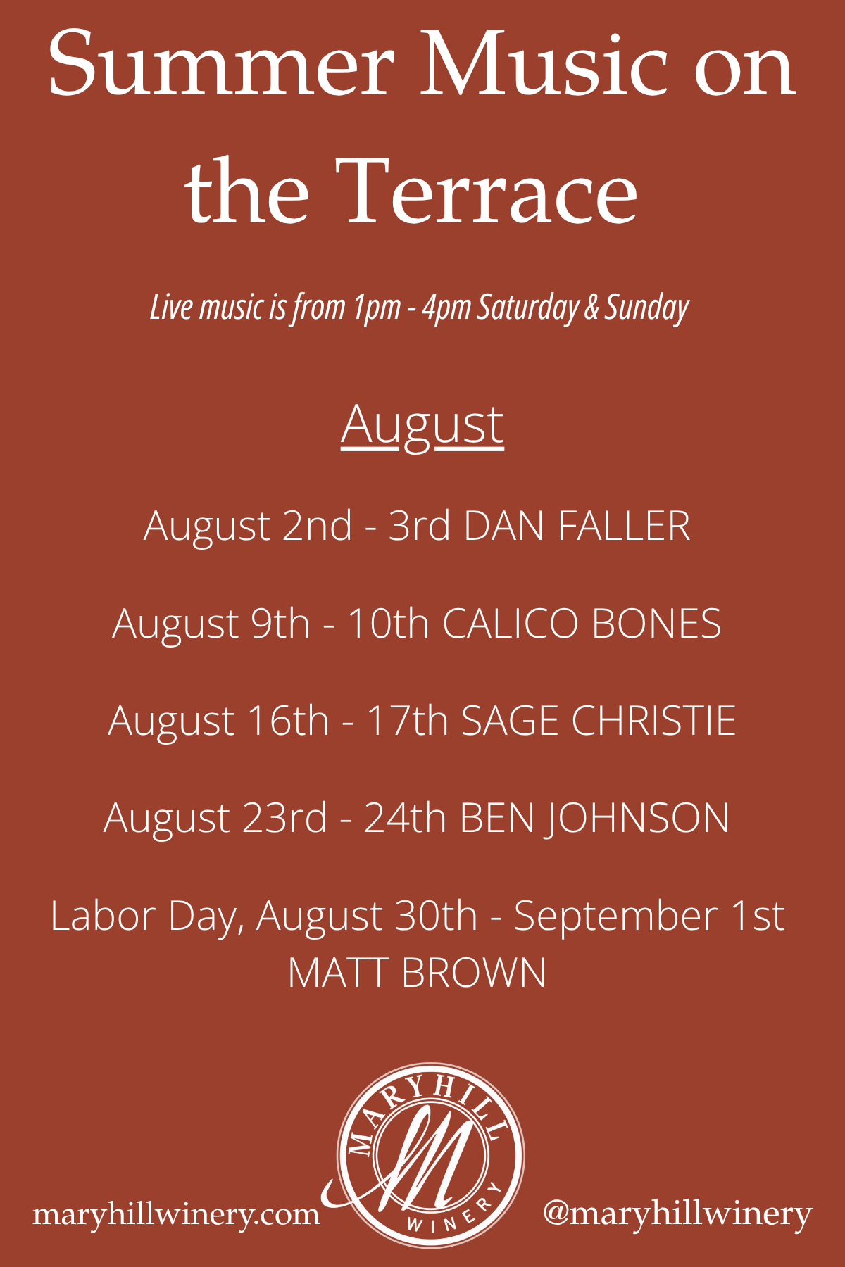 Summer Music on the Terrace - Greater Goldendale Area Chamber of Commerce