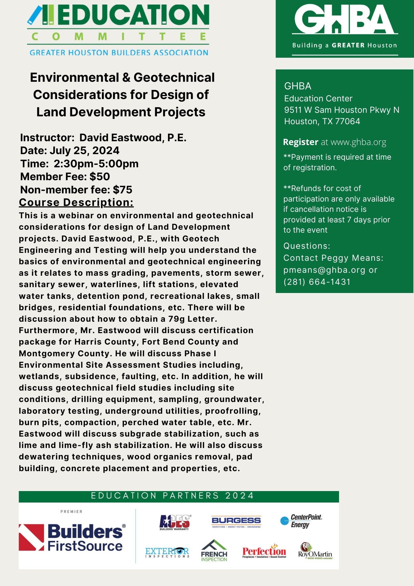 Environmental & Geotechnical Considerations for Design of Land ...