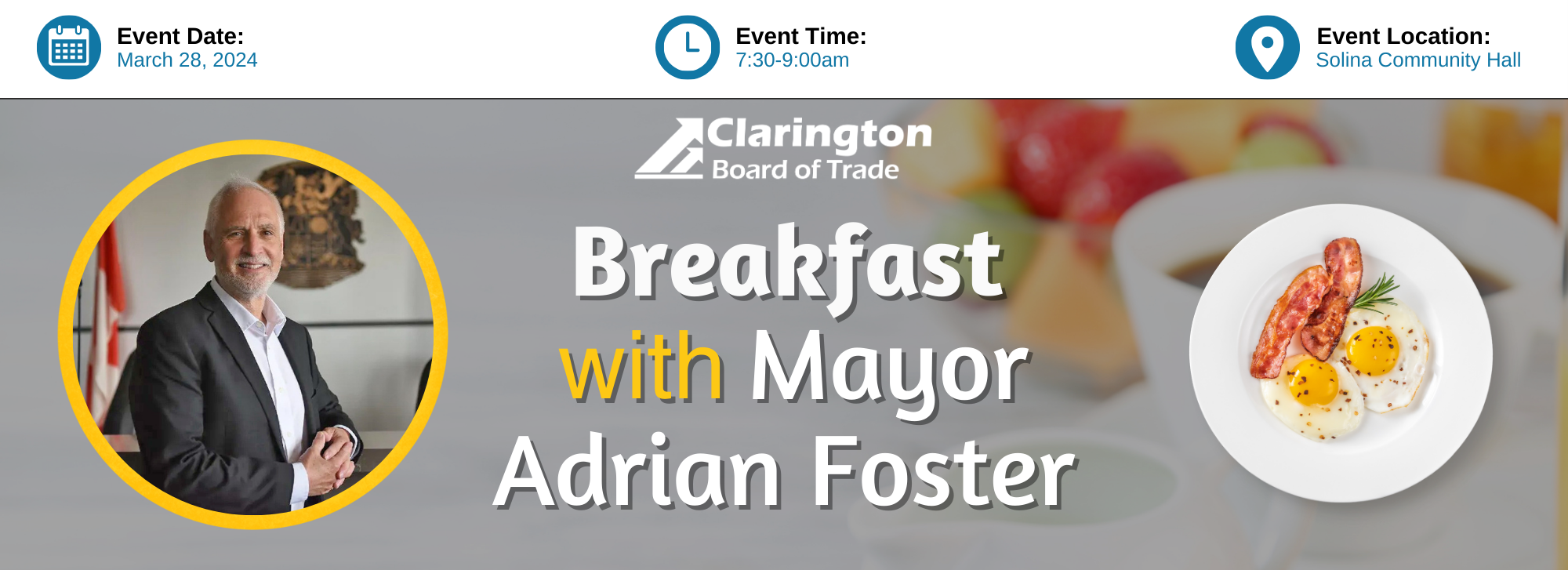 Breakfast with Mayor Adrian Foster | Clarington Board of Trade
