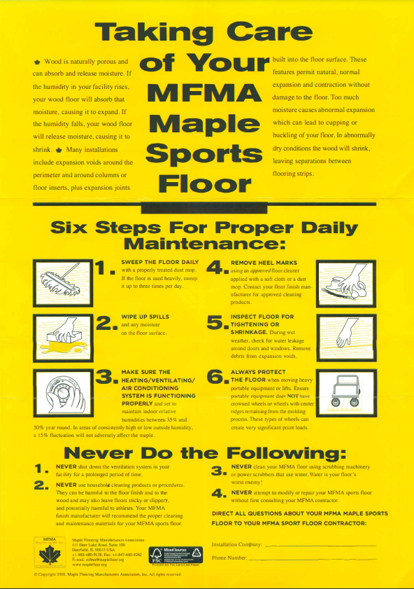 Technical Information Order Form - Maple Flooring Manufacturers ...