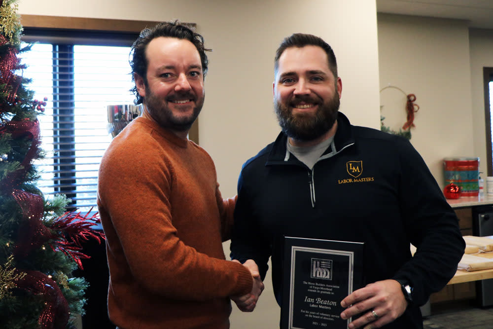 HBA of F-M extends a heartfelt thank you to Ian Beaton, Labor Masters ...