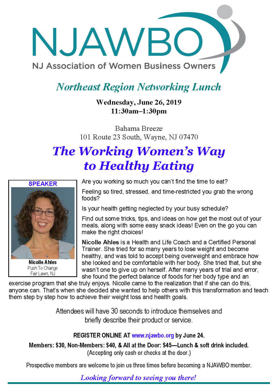 Northeast Region June Networking Lunch GZ Events - New Jersey Womens ...