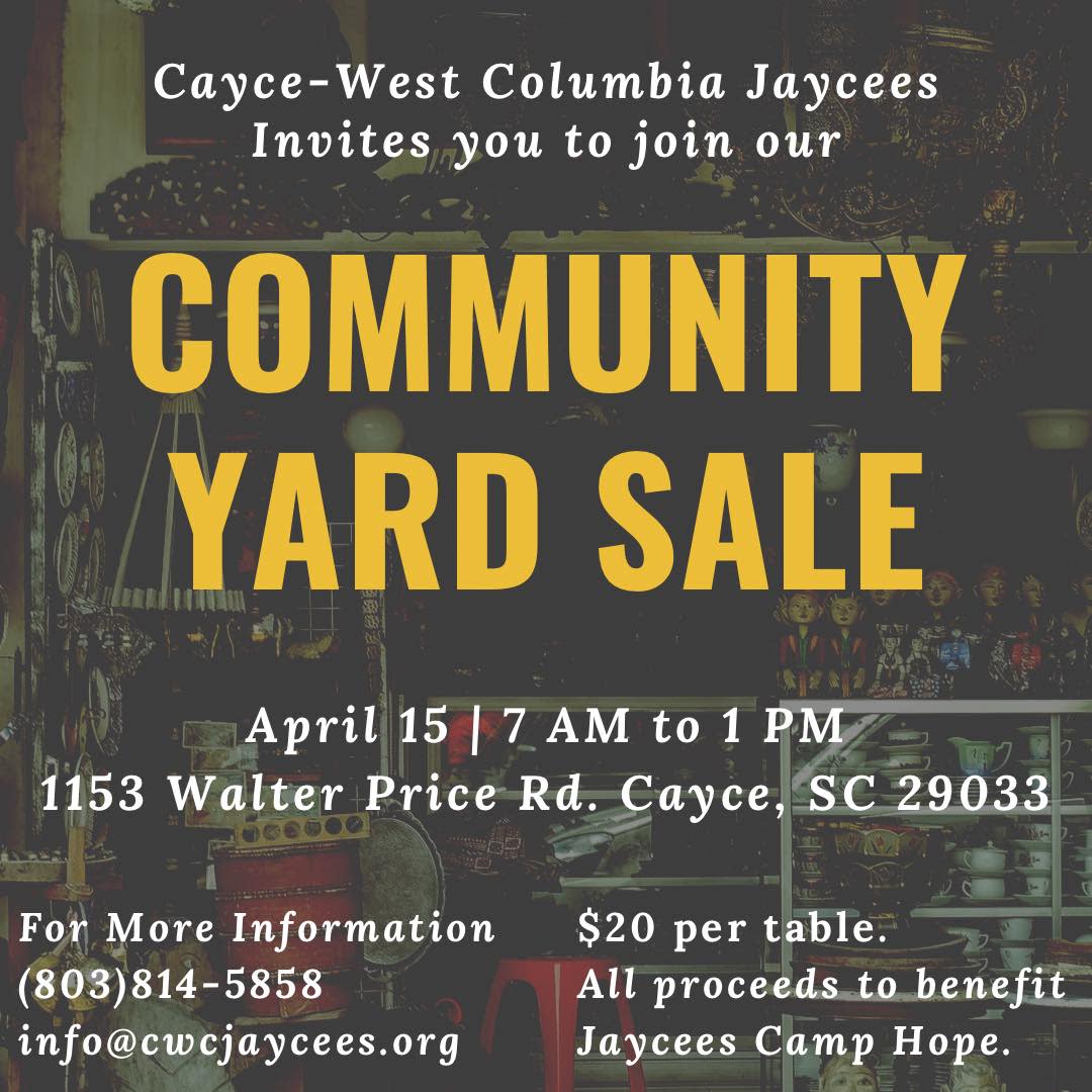 Jaycee's Community Yard Sale - Greater Cayce West Columbia Chamber of ...