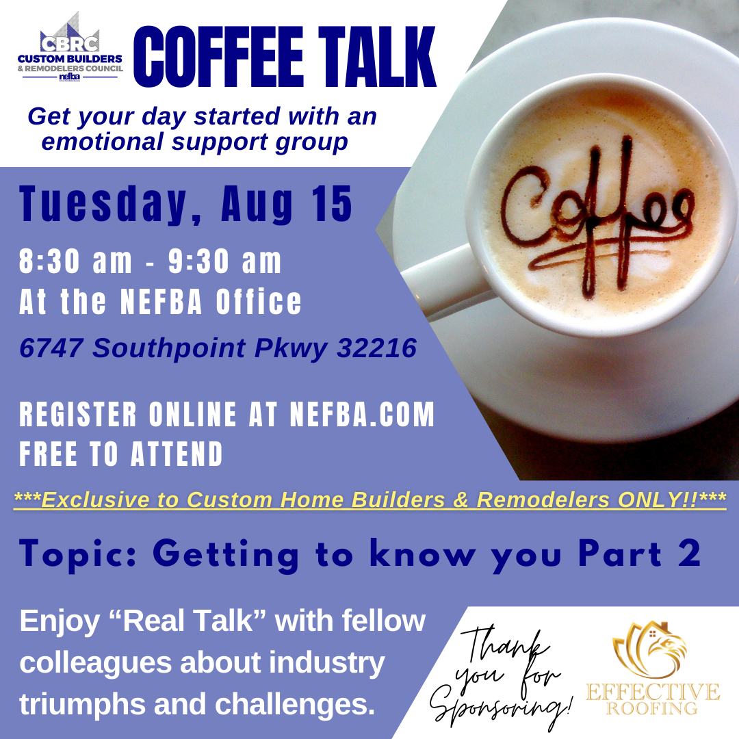 CBRC Coffee Talk - NEFBA