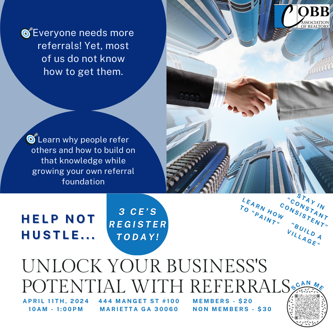Help Not Hustle - A Referral Building Class - 3 CE’s - Cobb Association ...