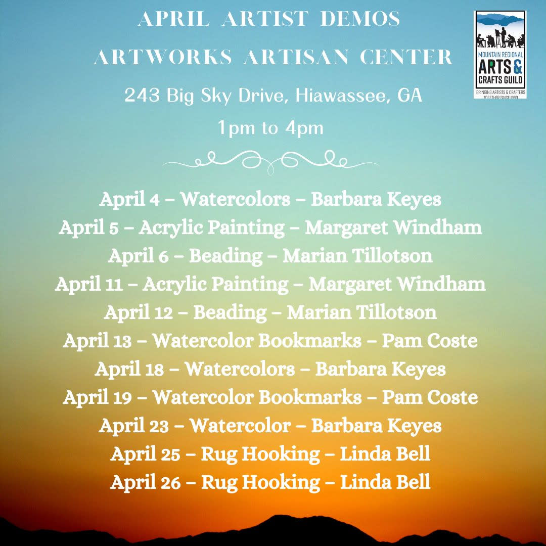 APRIL ARTIST DEMOS - RUG HOOKING - Clay County Chamber of Commerce