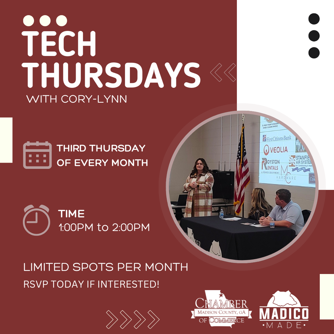 Tech Thursday with Chamber Staff - Madison County Chamber of Commerce