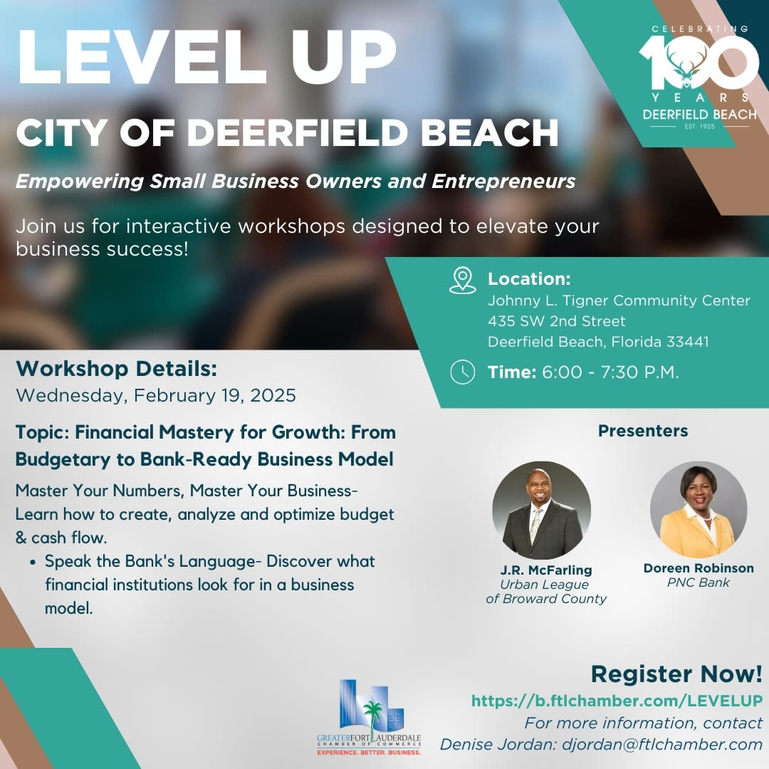 Deerfield Beach: LEVEL UP Program - Greater Fort Lauderdale Chamber of ...