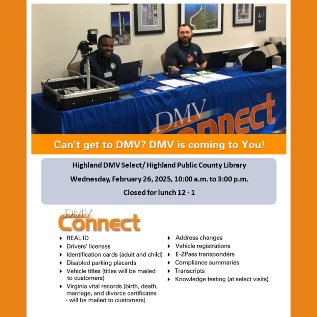 DMV Select at Highland County Public Library - Highland County Chamber of Commerce
