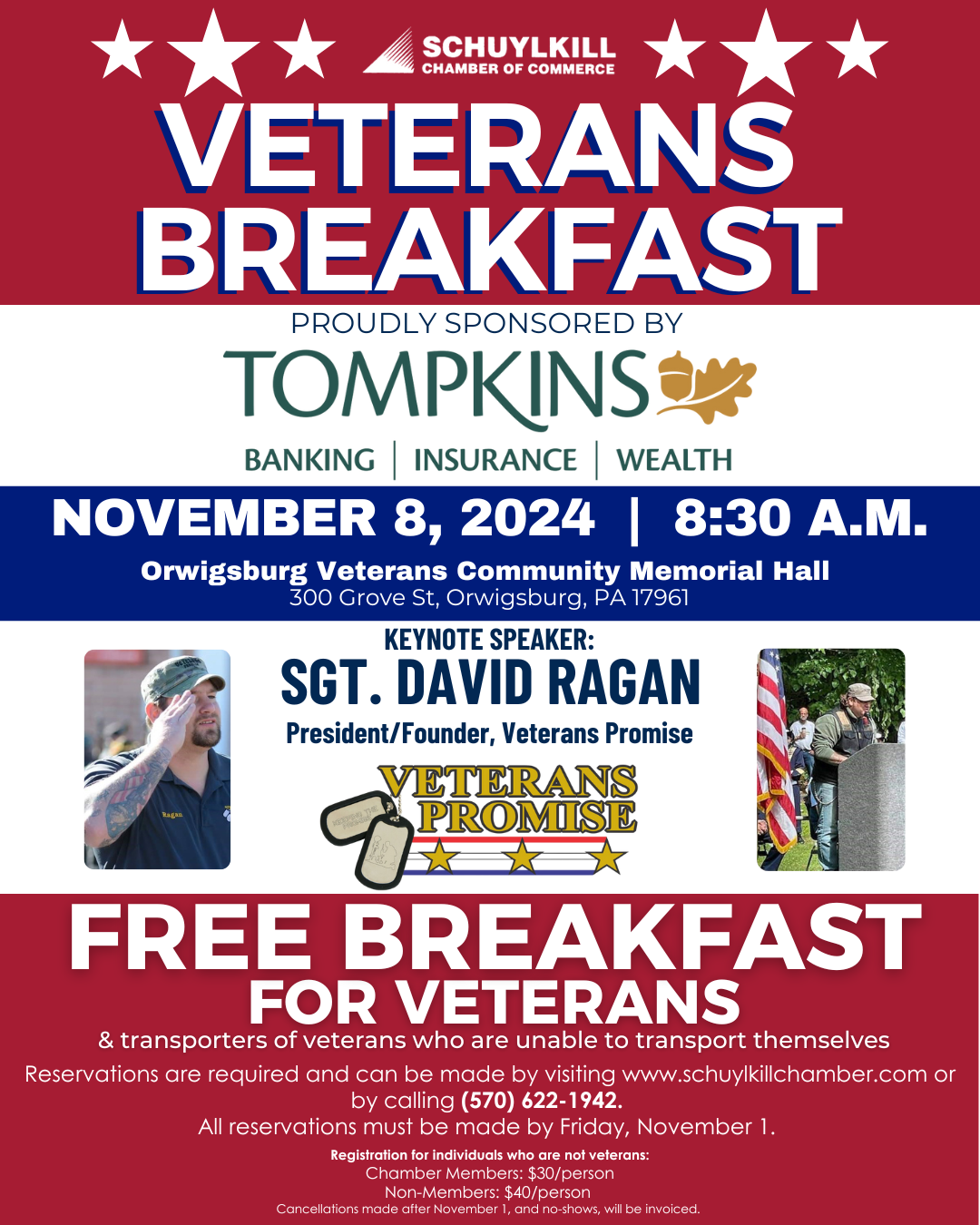 11-08-24 Veterans Breakfast Growth Zone - Schuylkill Chamber of Commerce