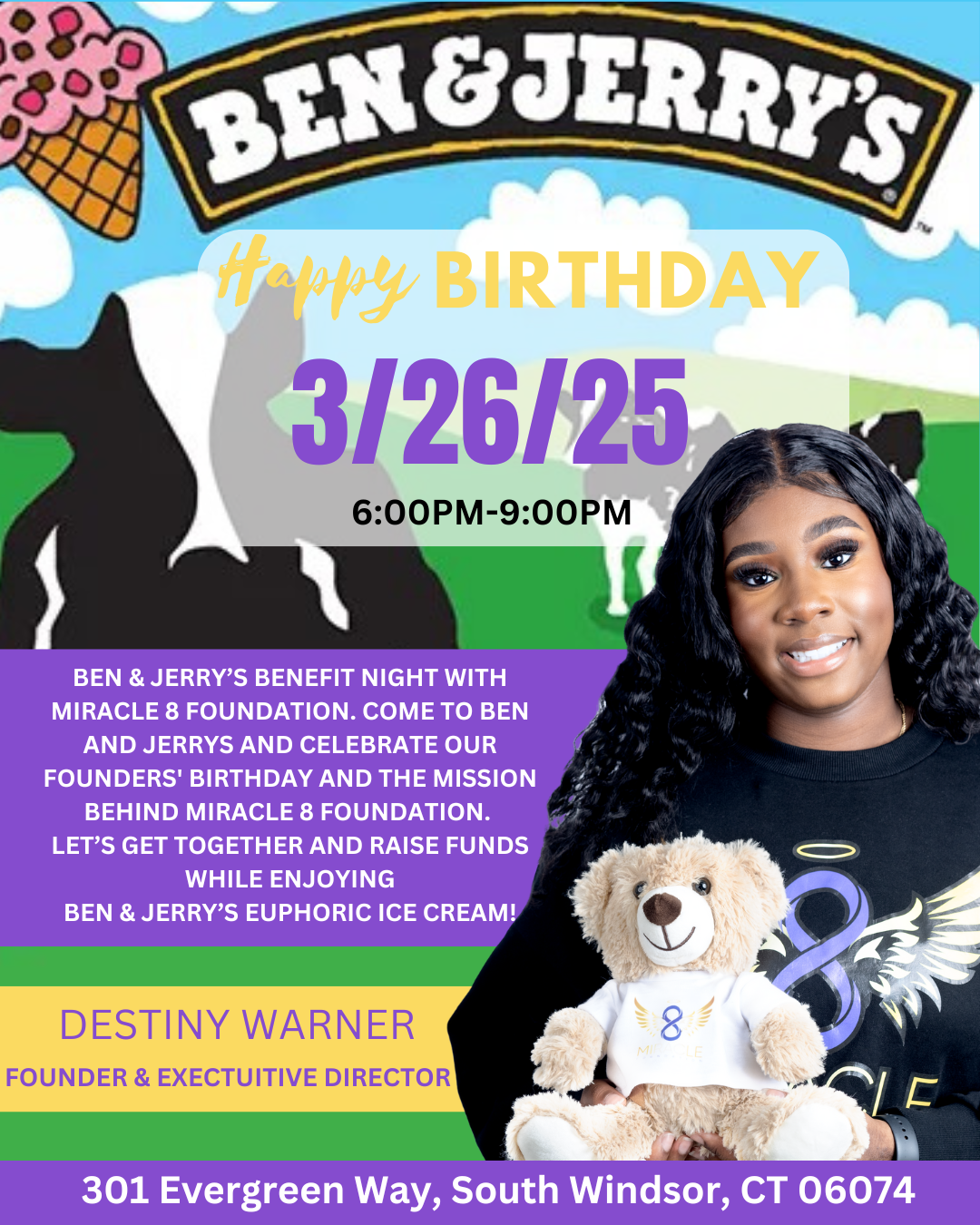 Miracle 8 Foundation Benefit Night With Ben & Jerry's Ice Cream ...