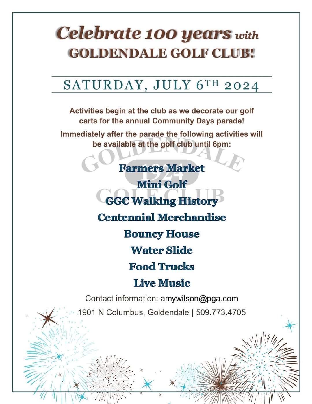 Goldendale Golf Club 100 Year Celebration - Greater Goldendale Area ...