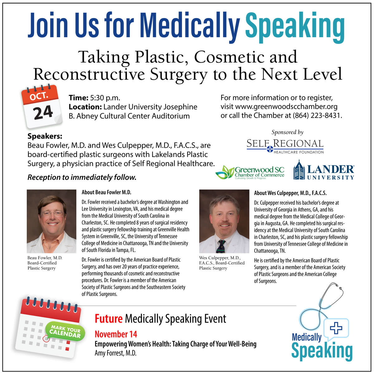 Medically Speaking - "Taking Plastic, Cosmetic, and Reconstructive ...