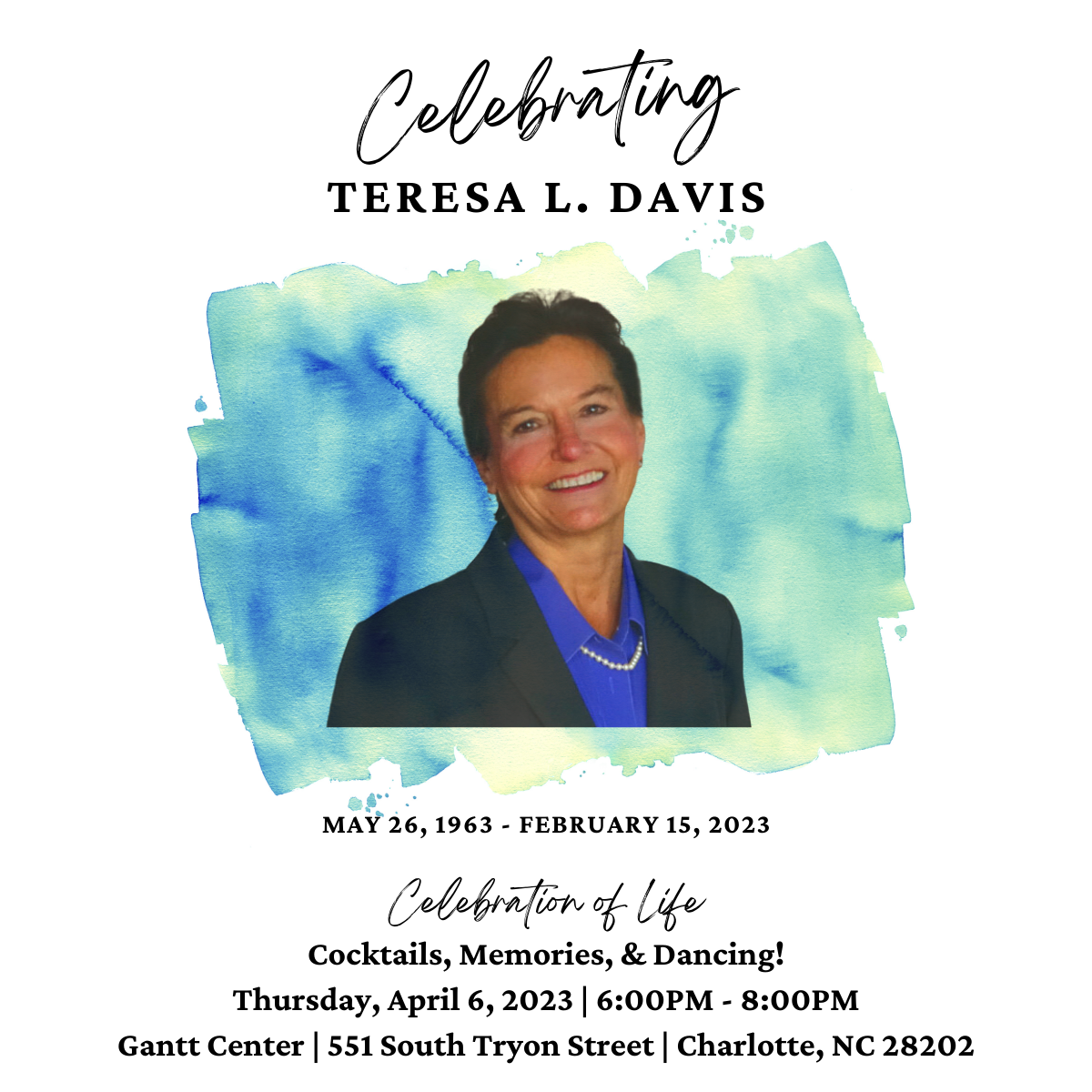 Celebration of Life | Teresa L. Davis - Event Registration