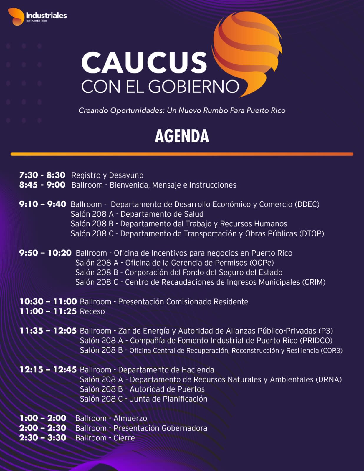 Caucus con el Gobierno "Creando Oportunidades: Un Nuevo Rumbo para ...