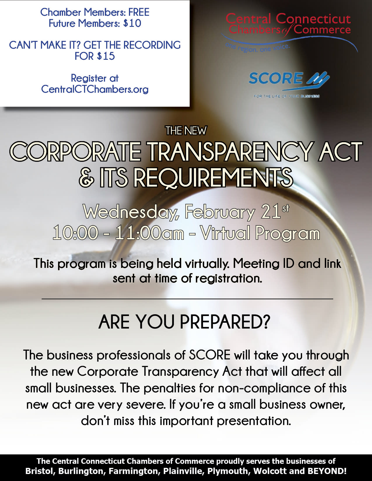 Corporate Transparency Act & Its Requirements - Event Registration