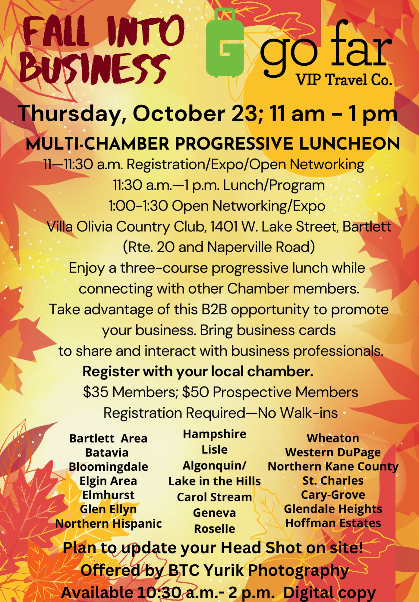 FALL INTO BUSINESS Annual Multi-Chamber Progressive Lunch - Event ...