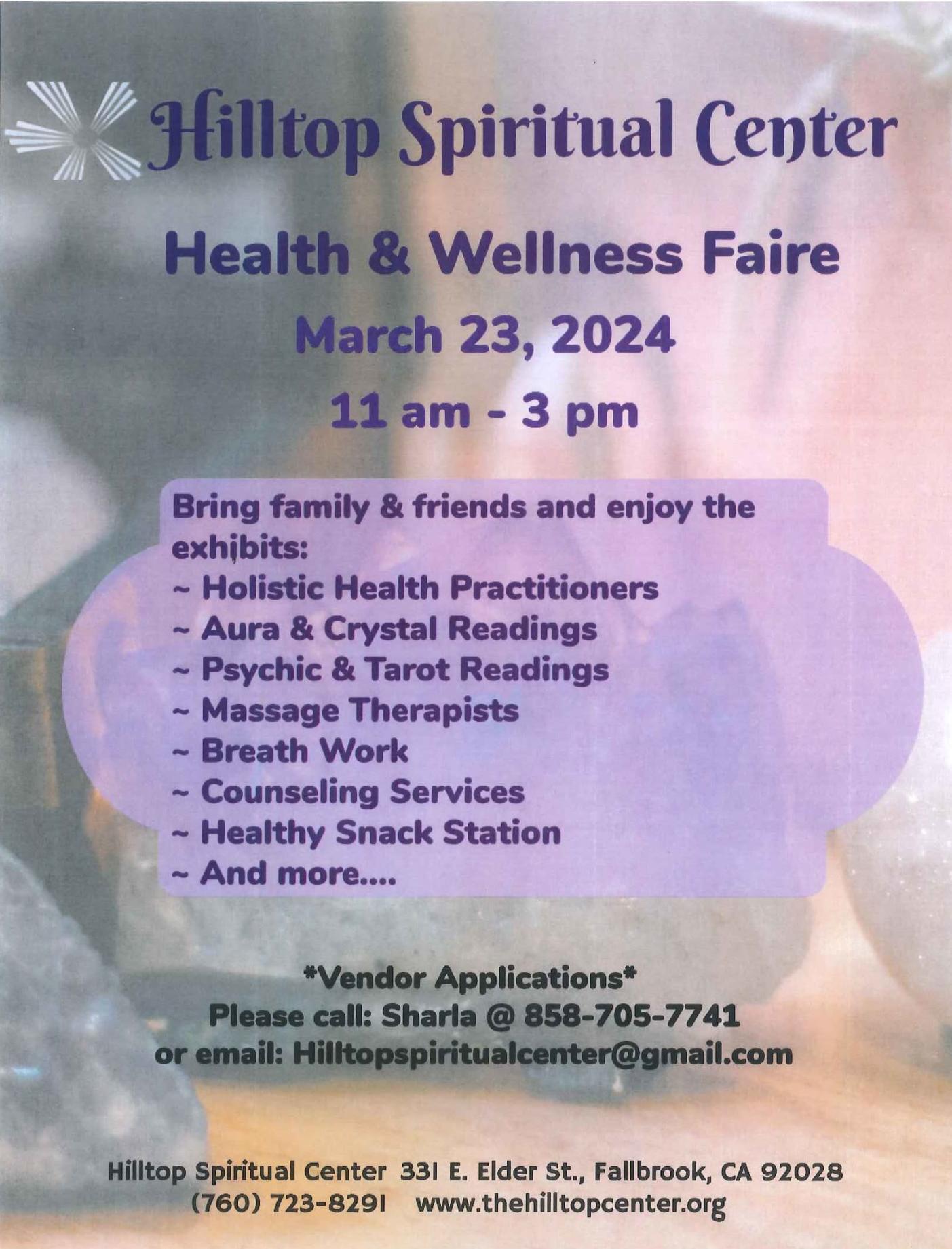 Health & Wellness Faire - Fallbrook Chamber of Commerce