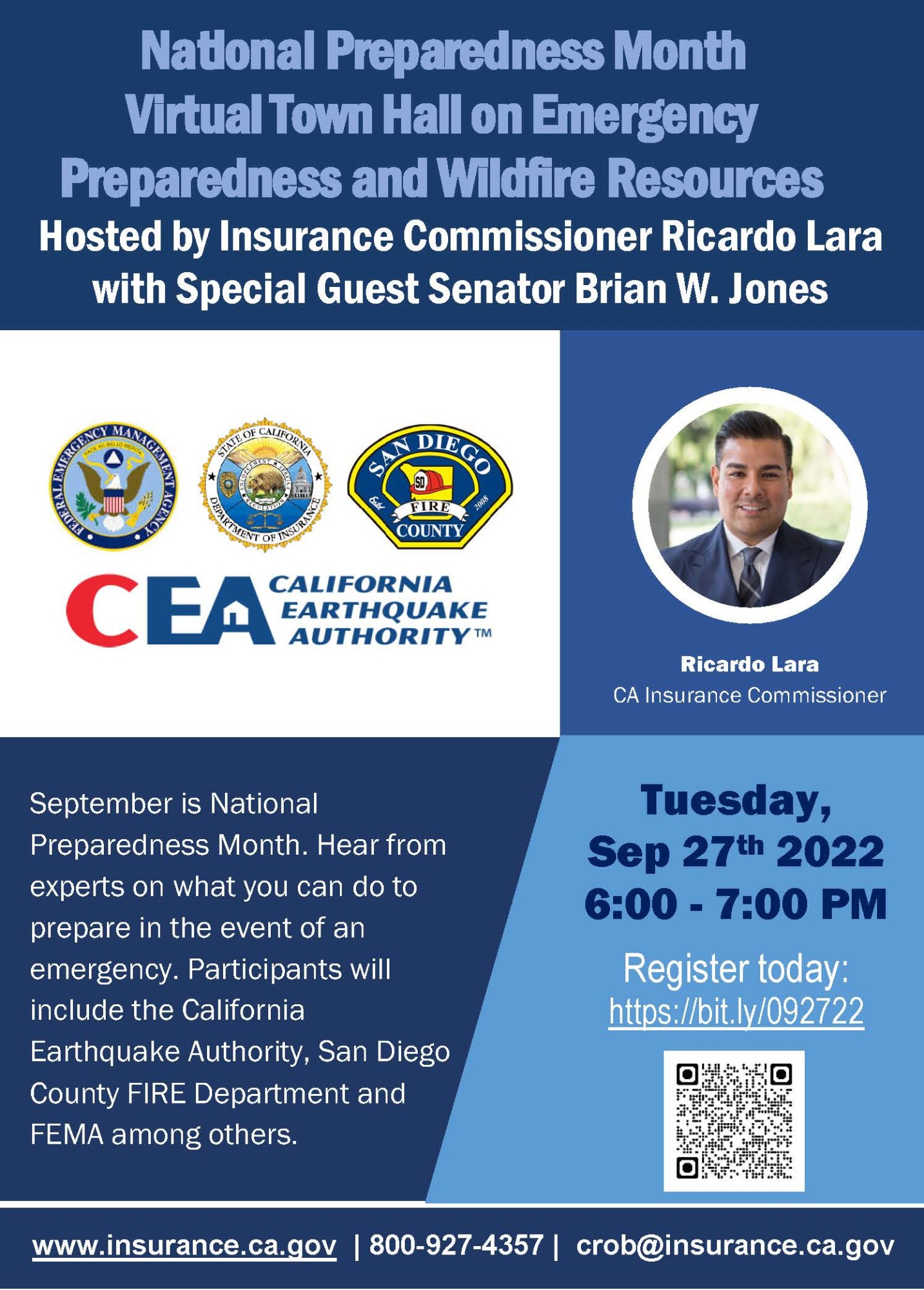 National Preparedness Month- Virtual Town Hall on Emergency ...