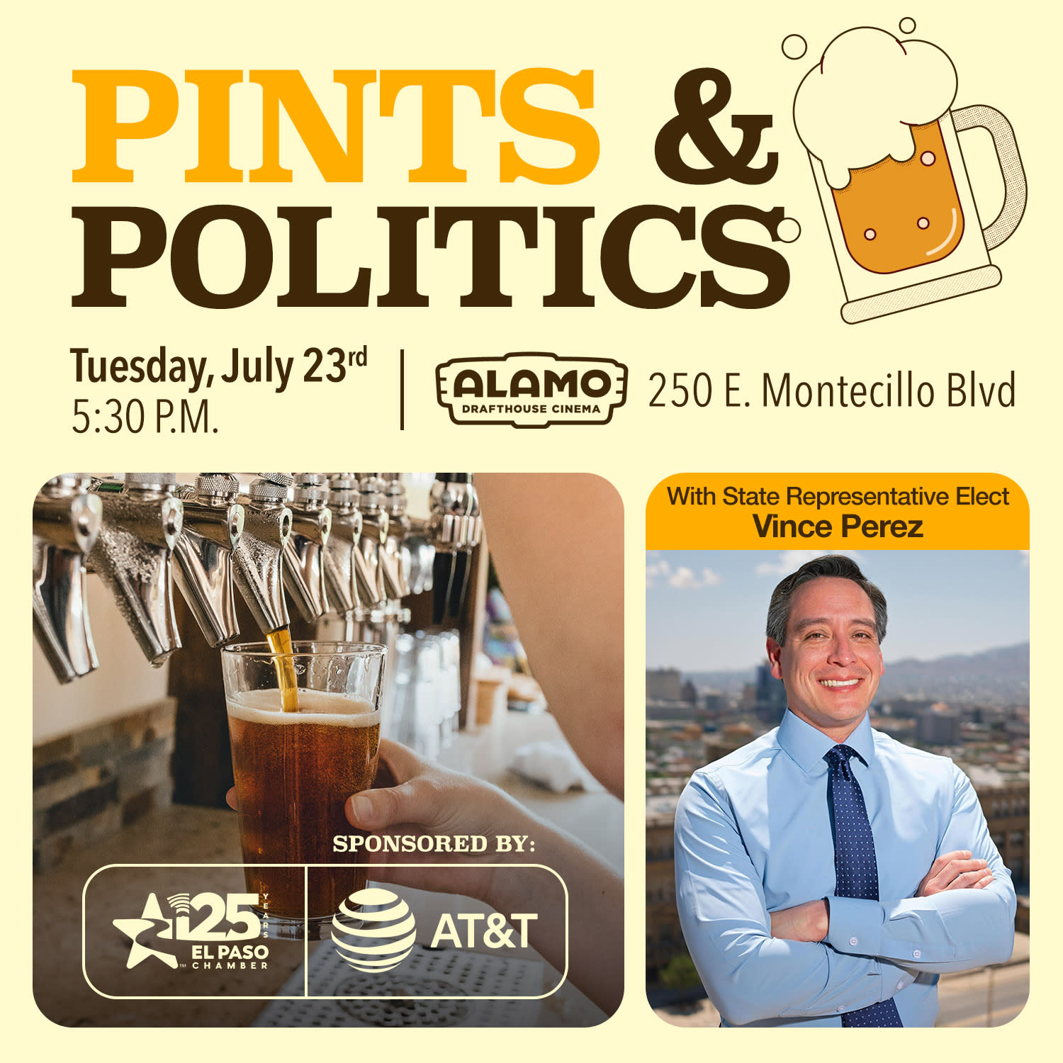 Pints and Politics with State Representative Elect Vince Perez - Event ...