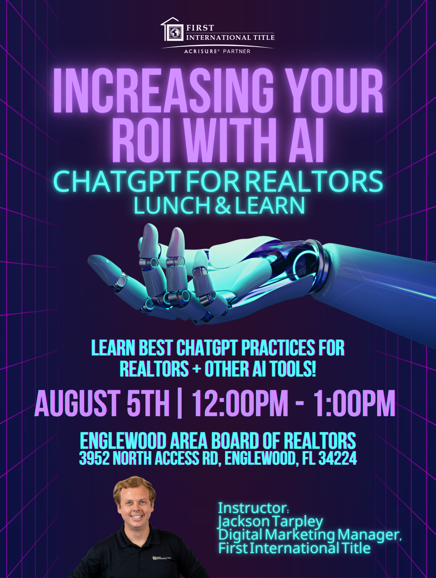 Lunch & Learn: Increasing Your ROI With AI: ChatGPT for Realtors ...