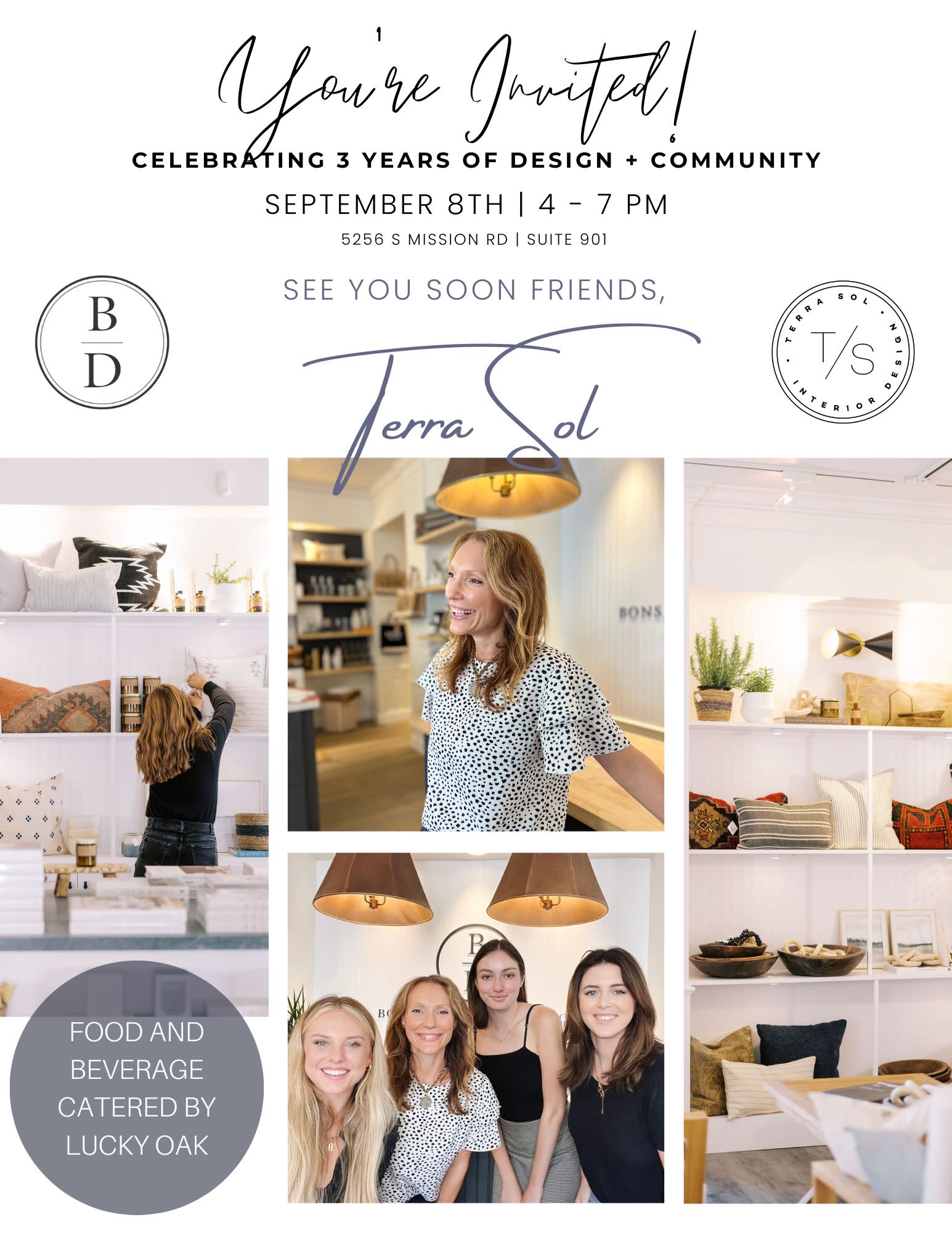 Join Terra Sol Interior Design to celebrate 3 years of design and ...
