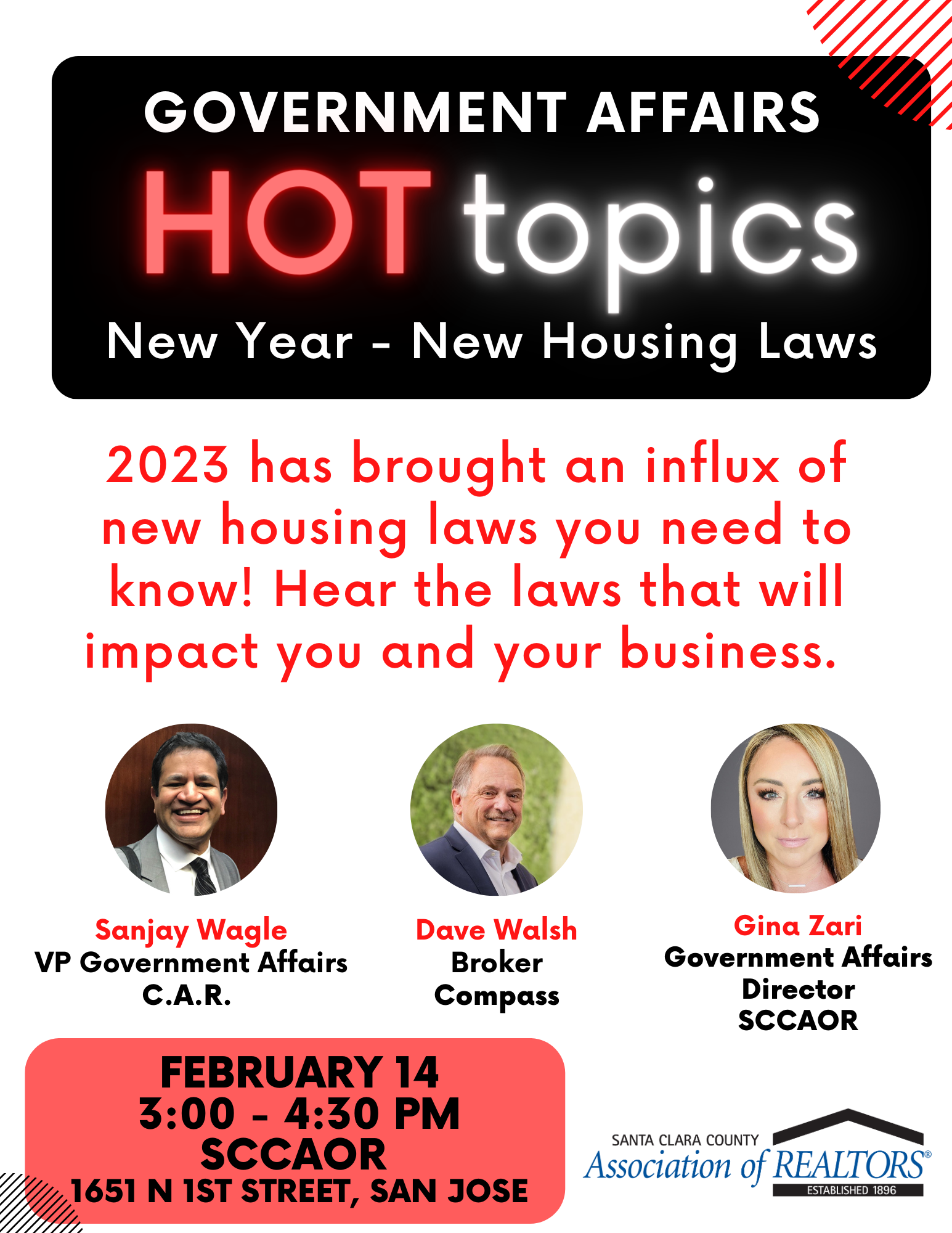 February Government Affairs Hot Topics: New Year... New Housing Laws ...