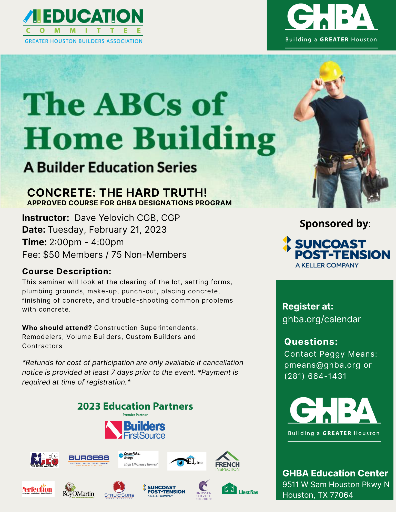 Concrete Seminar - The Hard Truth (ABC's of Home Building Series ...