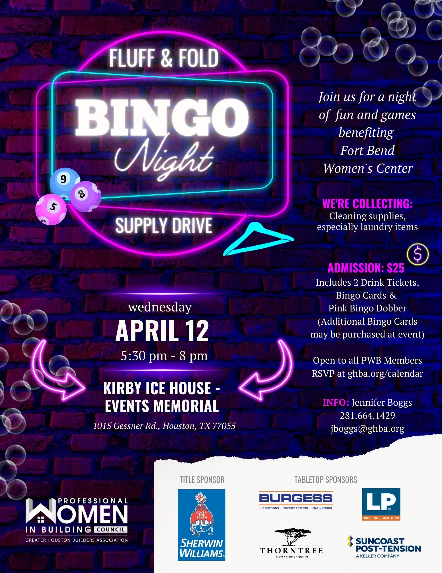 Professional Women in Building (PWB) - Clean Up With PWB BINGO Night ... Professional Women in Building (PWB) - Clean Up With PWB BINGO Night ...