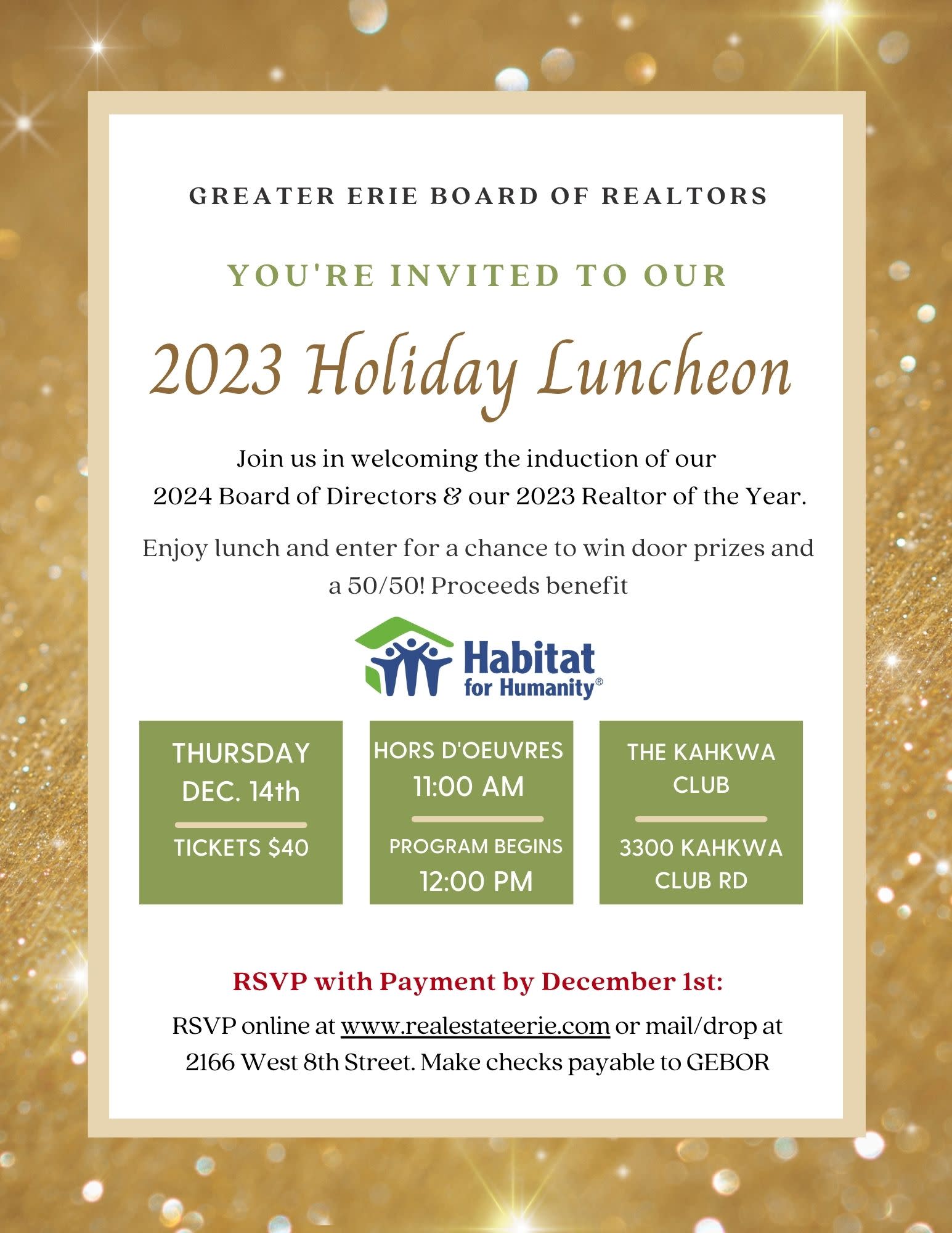 GEBOR Holiday Luncheon 2023 - Greater Erie Board of REALTORS®