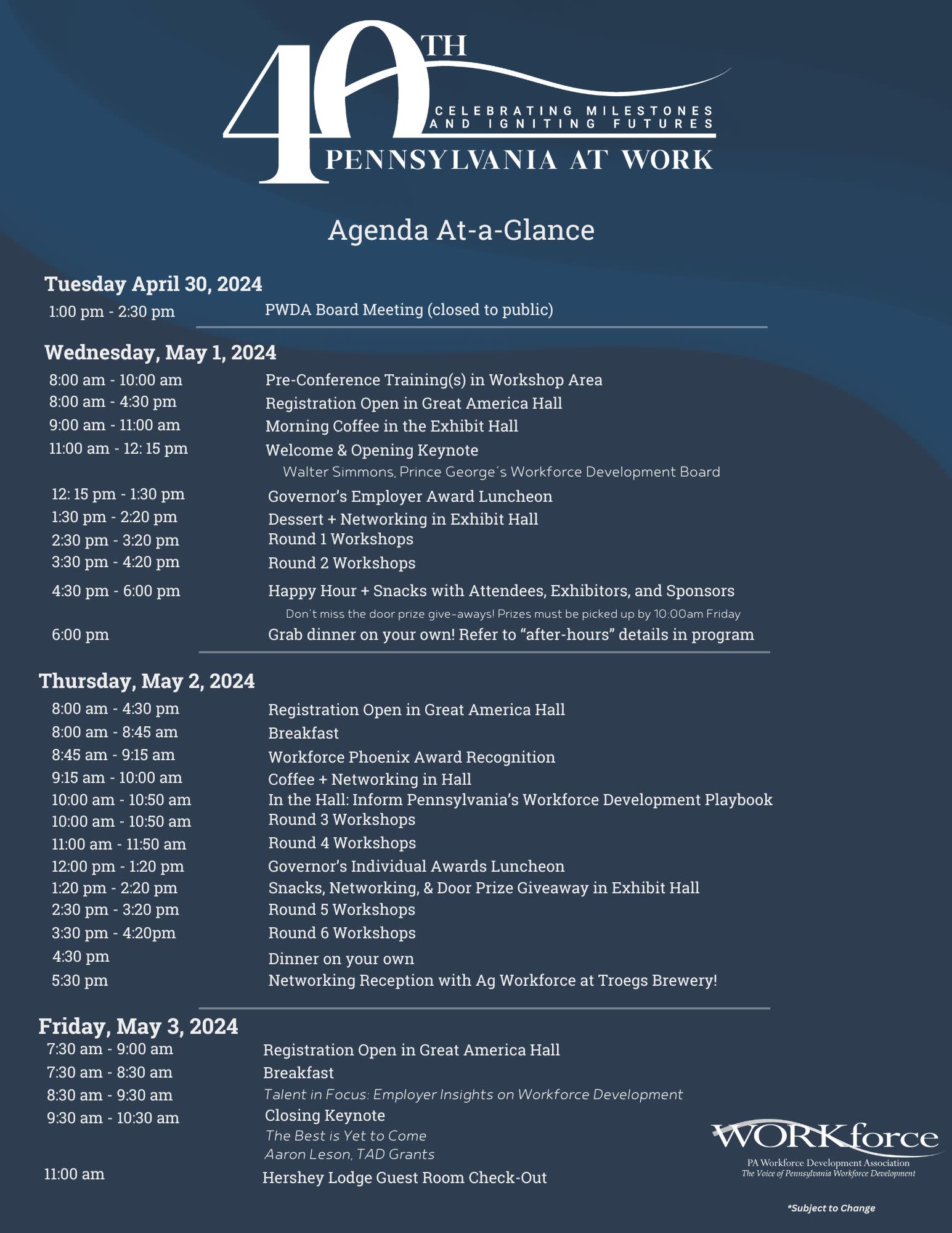 PA Workforce Development Association 2024 Annual Conference Overridden ...