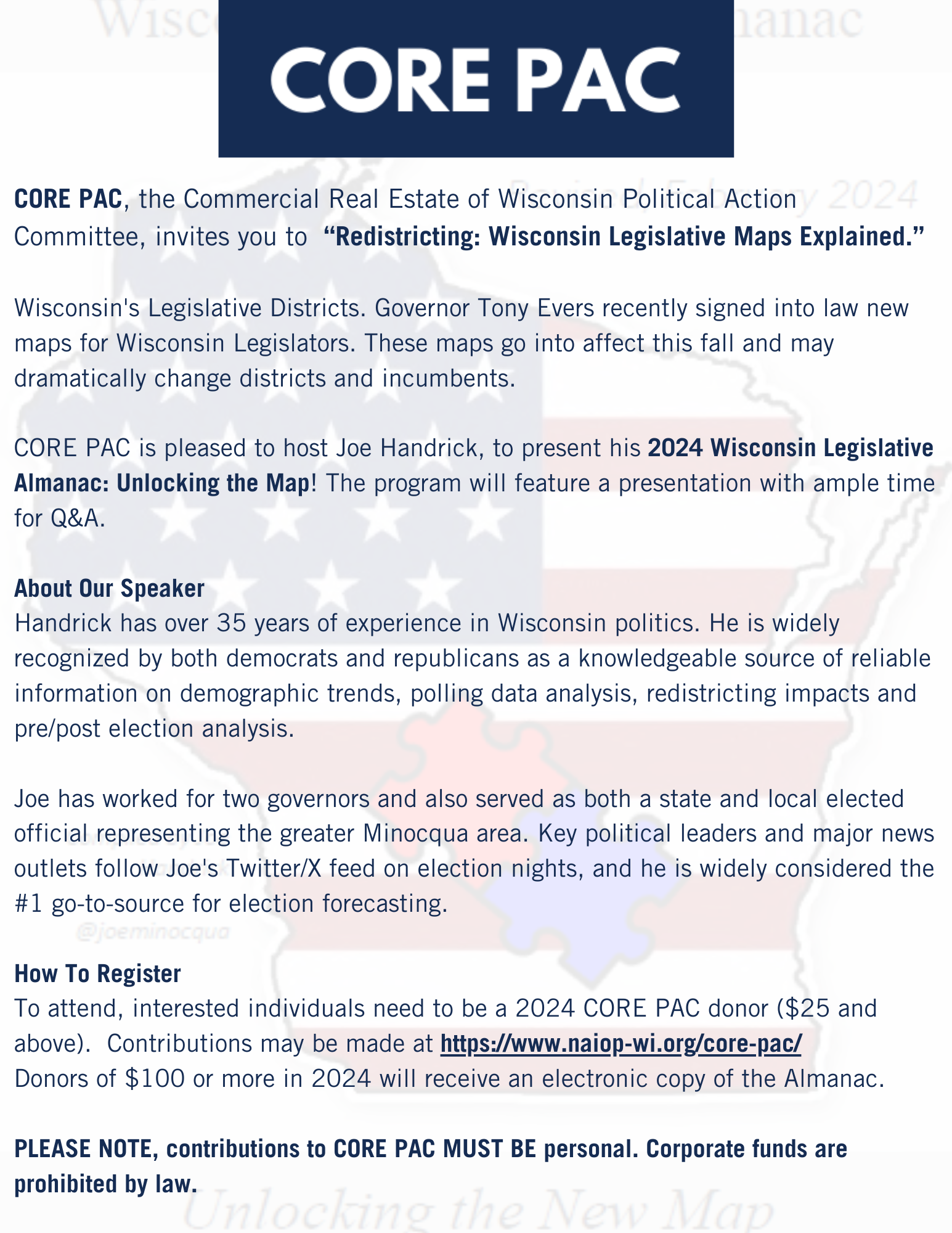 CORE PAC: Redistricting/Legislative Maps Explained - default - NAIOP - Wisconsin
