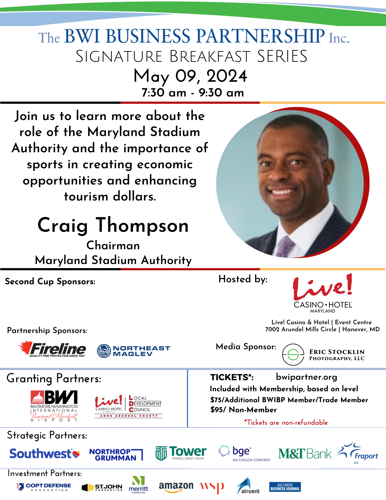 Signature Breakfast Series - Craig Thompson Chairman Maryland Stadium ...