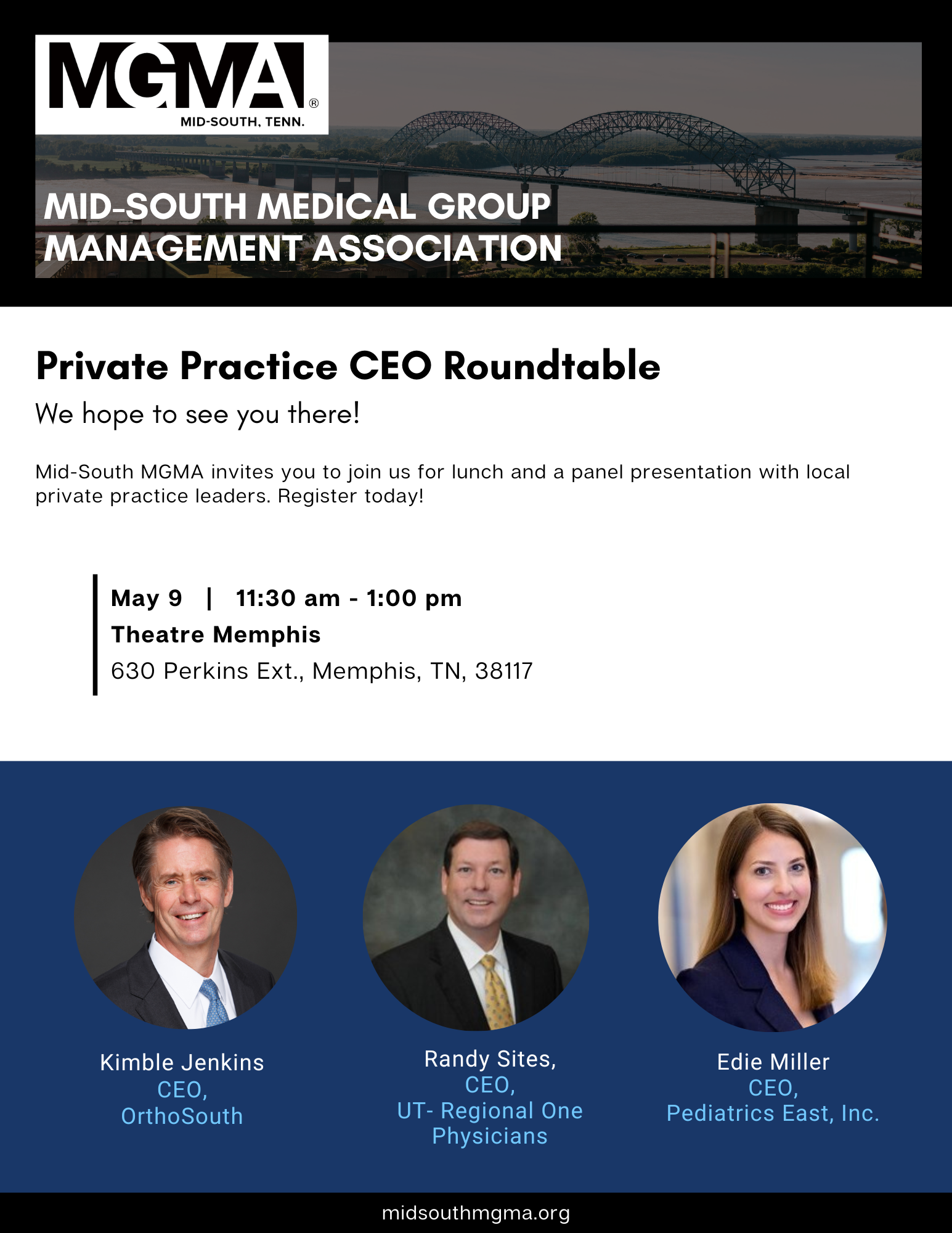 MGMA Private Practice CEO Roundtable | Memphis Medical Society Job Board
