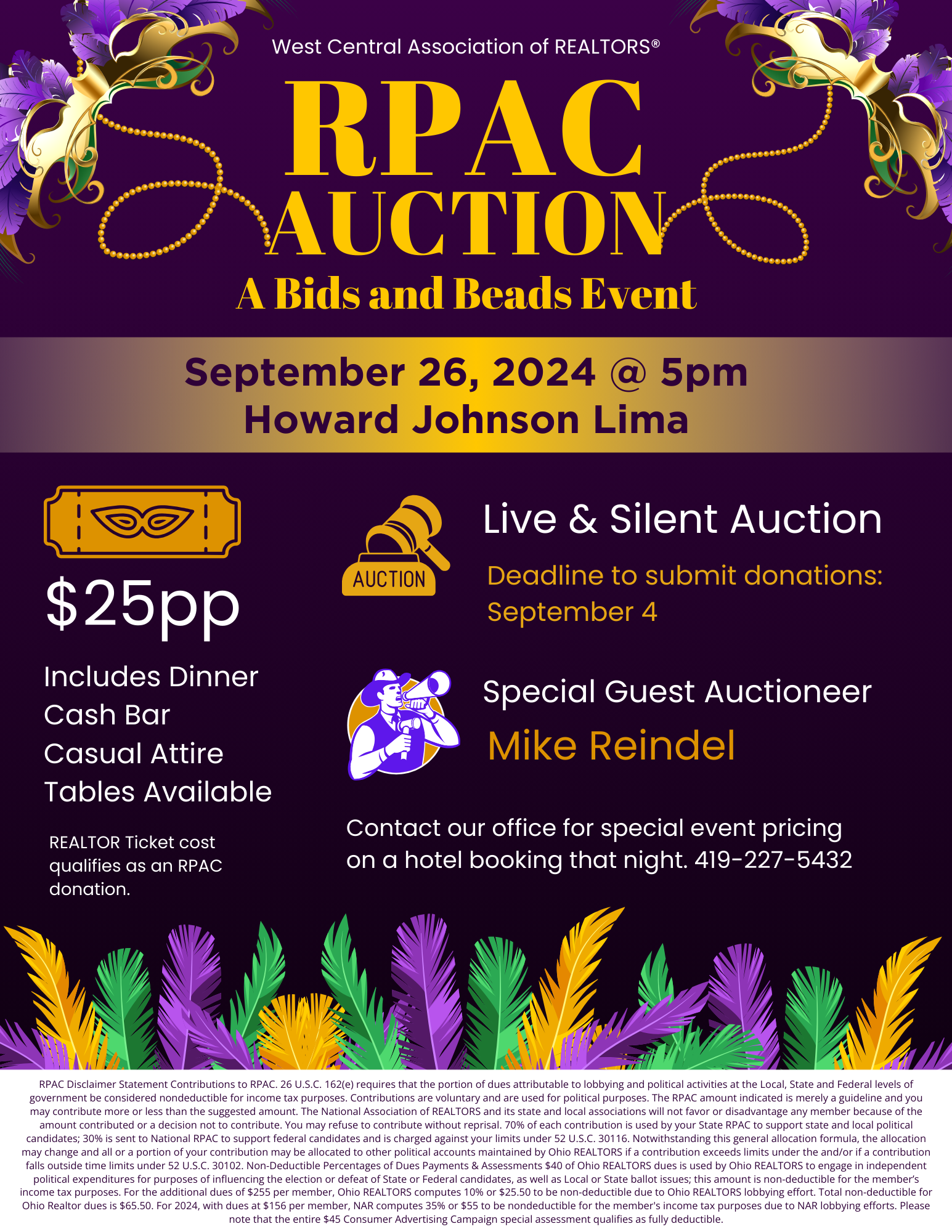 RPAC Auction: A Beads and Bids Event directory - West Central ...